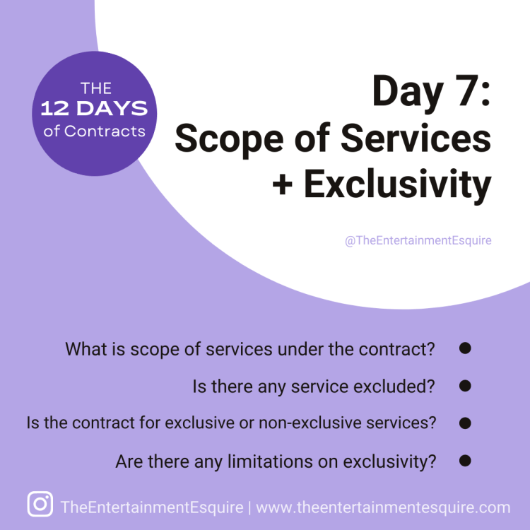 12 Days of Contracts – Day 7 – Scope of Services + Exclusivity – Law ...